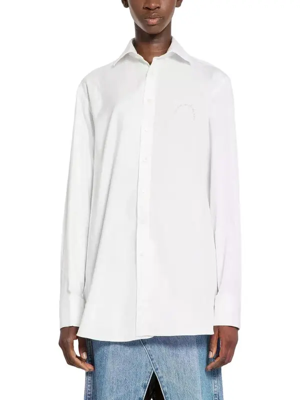 E.L.V. DENIM Collared Alice Shirt - White