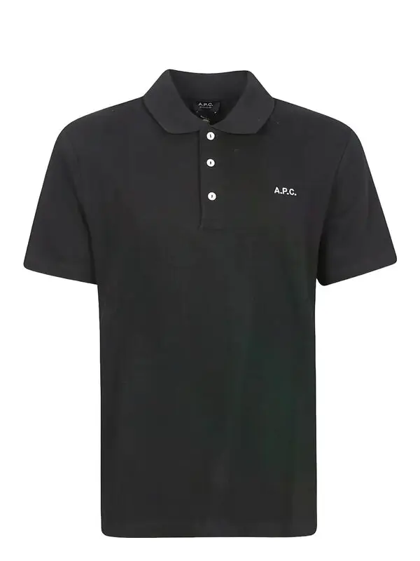 A.p.c. Button-fastening Polo Shirt - Black