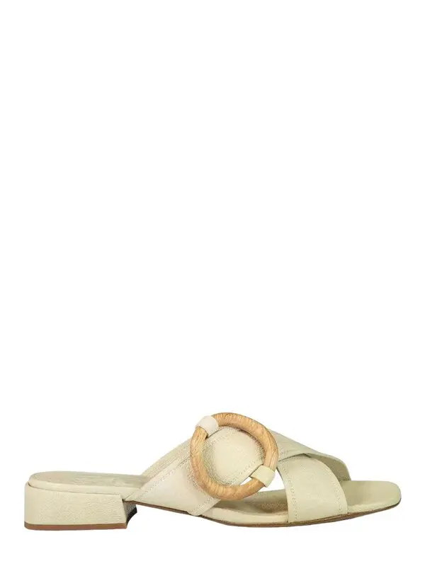 PEDRO GARCIA Edem Circle-detail Sandals - Neutrals