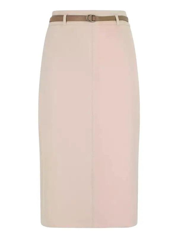 Peserico Belted Midi Skirt - Neutrals