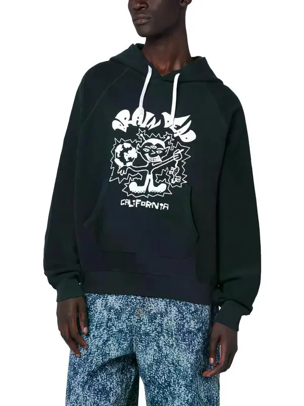 BRAIN DEAD Graphic-print Hoodie - Green
