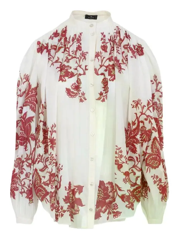 Etro Floral-print Buttoned Shirt - White