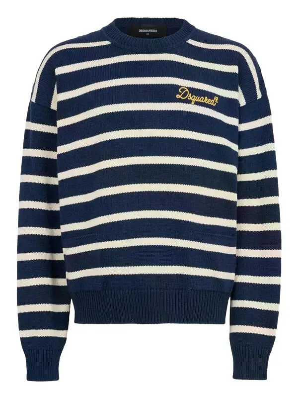 Dsquared2 Striped Long-sleeve Sweater - Blue
