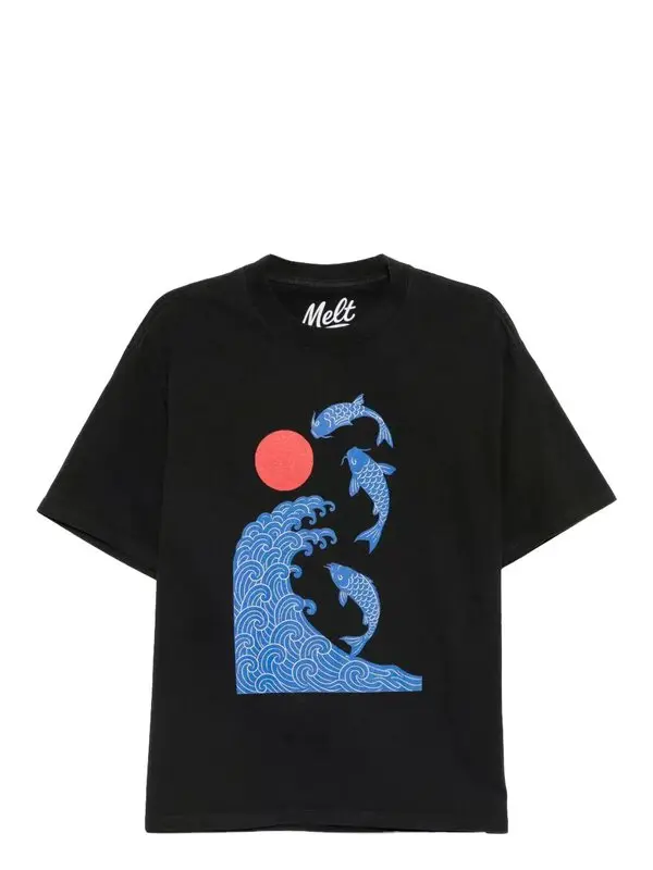 MELT Graphic-print T-shirt - Black