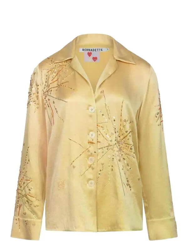 Bernadette Sequin Embellished Blouse - Yellow