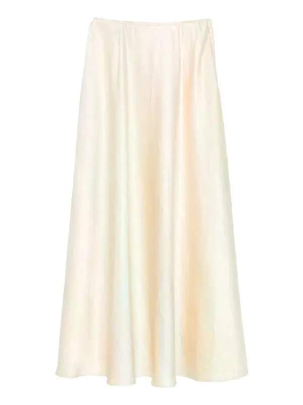 FORTE_FORTE Satin-finish A-line Skirt - Neutrals