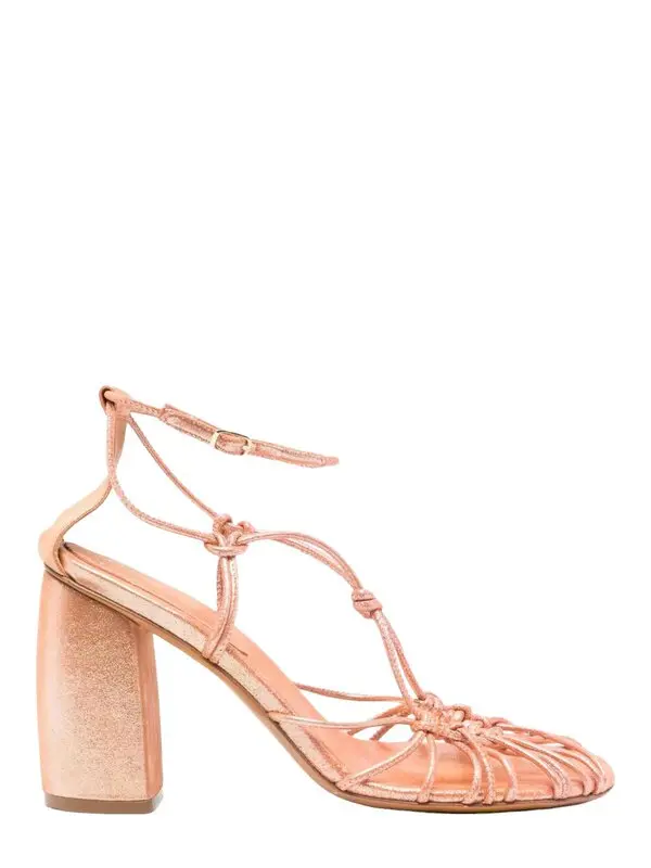FORTE_FORTE Knot-detail Heeled Sandals - Pink