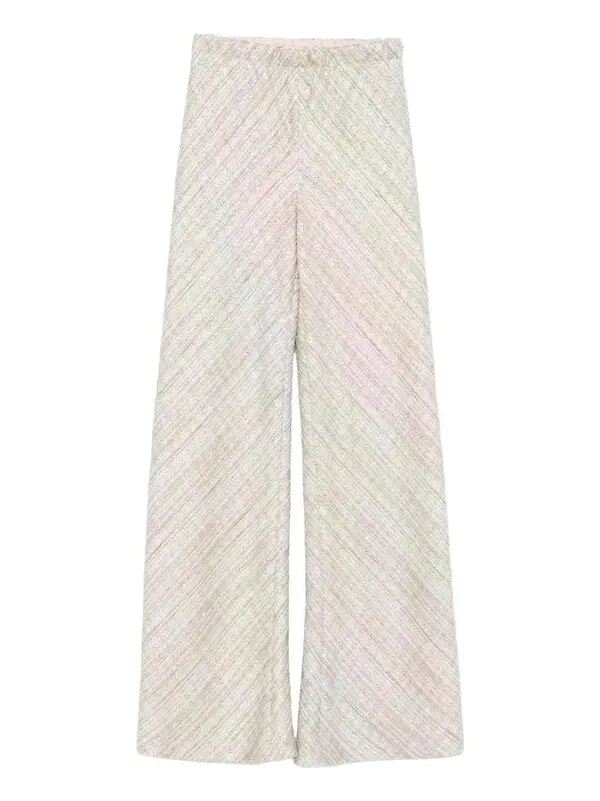 FORTE_FORTE Striped Trousers - Neutrals