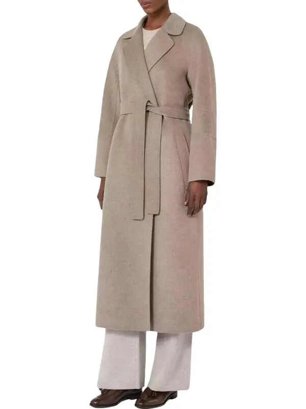 Max Mara Belted Wrap Coat - Grey