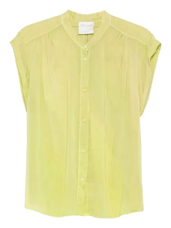 FORTE_FORTE Buttoned Short-sleeve Shirt - Yellow