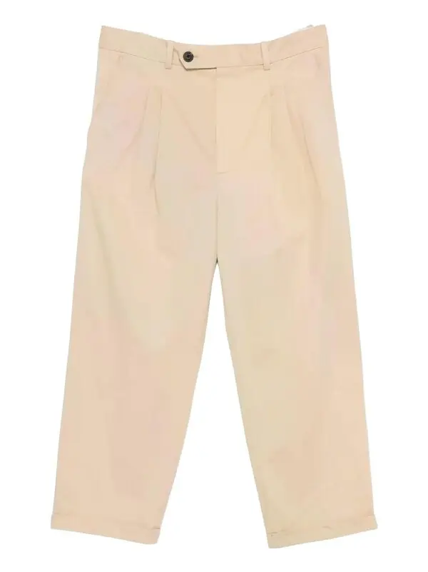 Drole De Monsieur Pleated Trousers - Neutrals