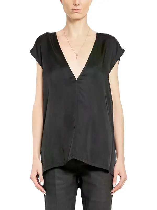 Rick Owens V-neck Top - Black