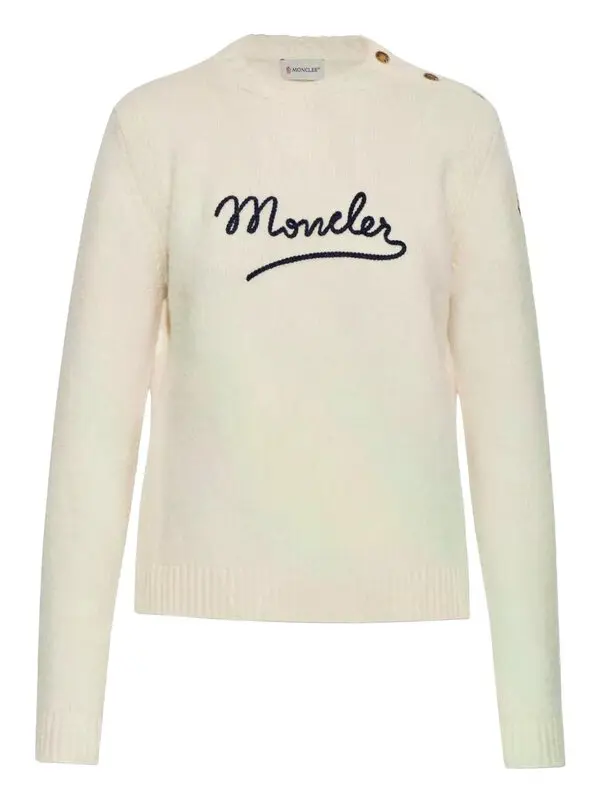 Moncler Button-detail Sweater - Neutrals