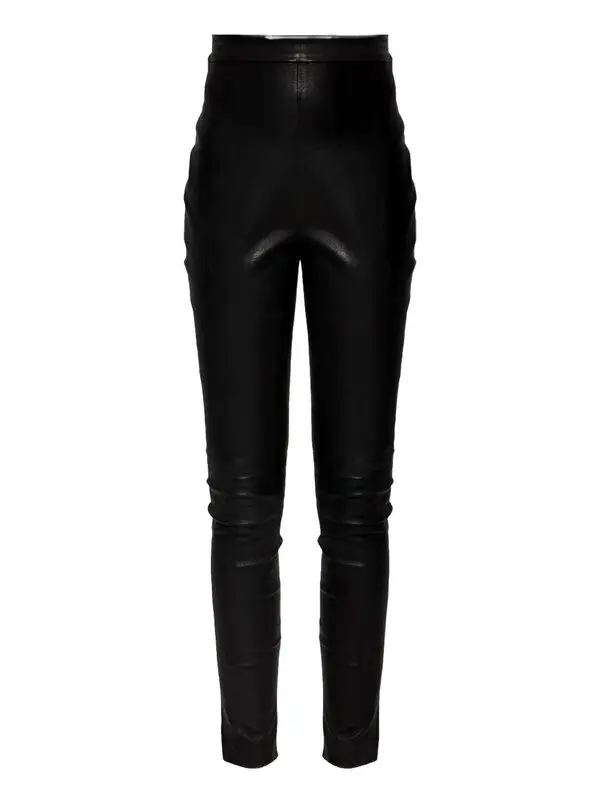 Balmain Leather Trousers - Black