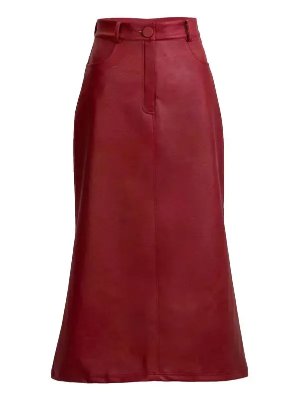 Silvia Tcherassi Layan Midi Skirt - Red