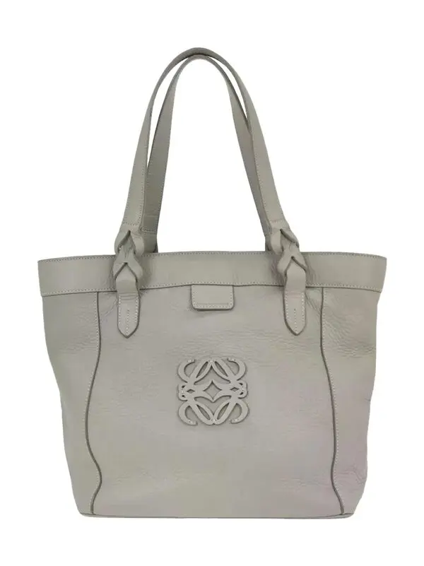 Loewe 2013 Fusta Leather Tote Bag - Grey
