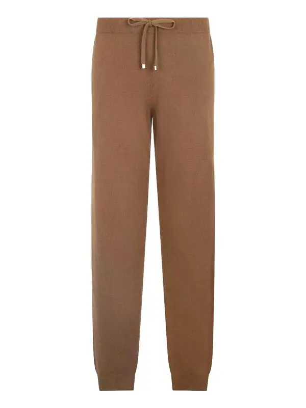 Malo Drawstring-waist Knitted Trousers - Brown