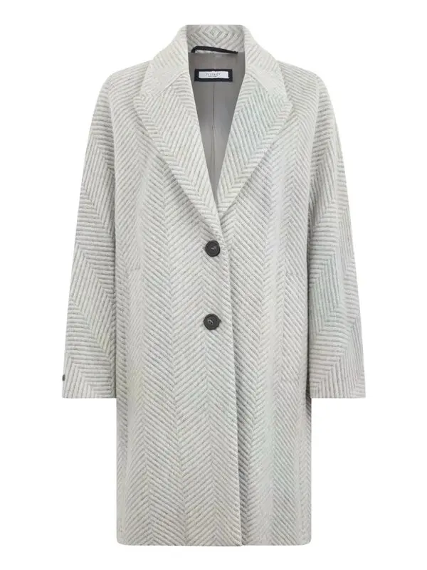 Peserico Herringbone Pattern Coat - Grey