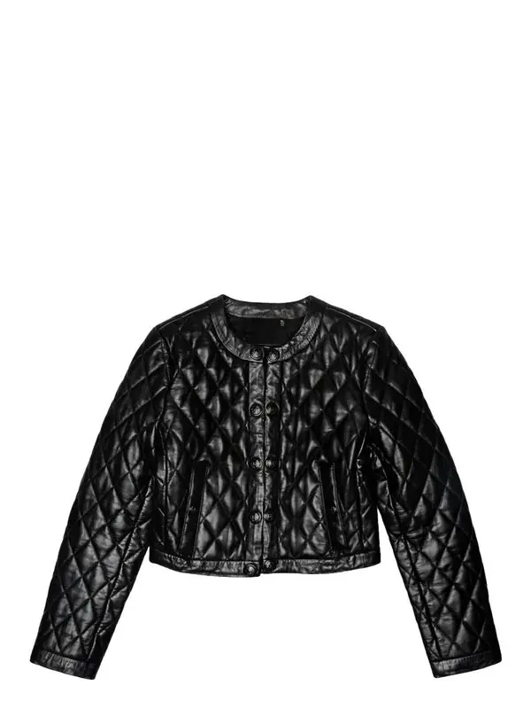 R13 Quilted Leather Jacket - Black