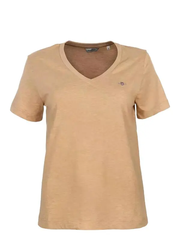 Gant V-neck T-shirt - Neutrals