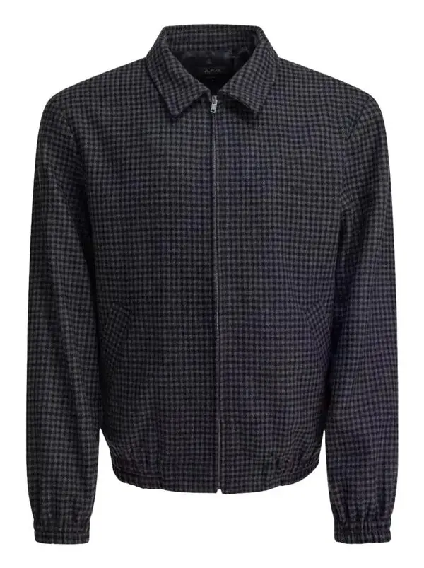 A.p.c. Gilbert Houndstooth Jacket - Grey