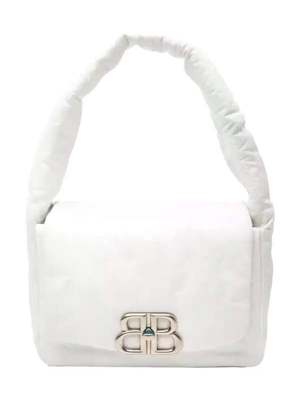 Balenciaga 2011 Small Calfskin Monaco Sling Shoulder Bag - White