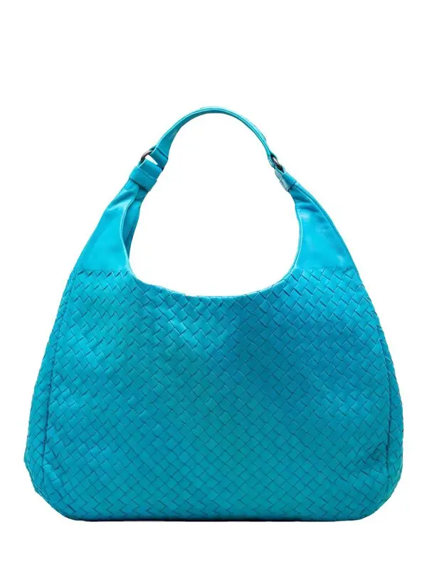 Bottega Veneta 2012-2025 Large Nappa Intrecciato Campana Hobo Bag - Blue