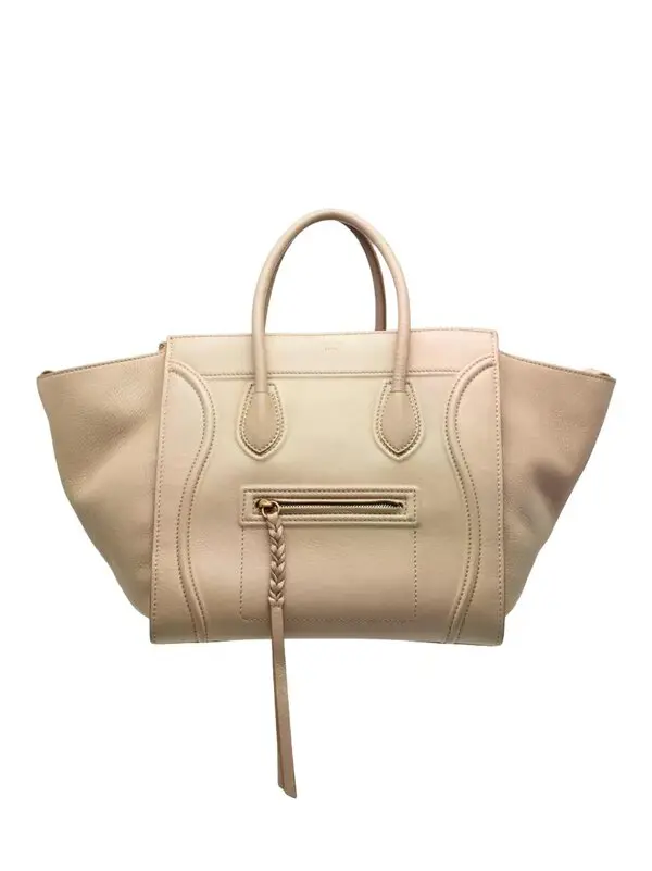 Celine 2013 Medium Leather Luggage Phantom Tote Bag - Neutrals