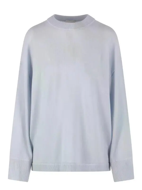 ALLUDE Crew-neck Ribbed Sweater - Blue