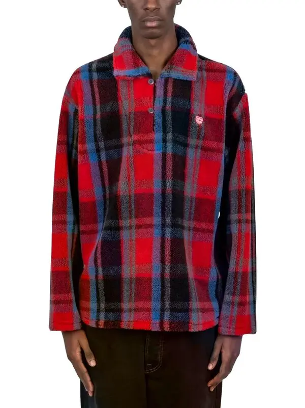 HUMAN MADE Plaid Sweatshirt - Red