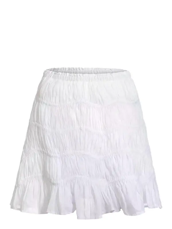 Merlette Maeva Ruffled Mini Skirt - White