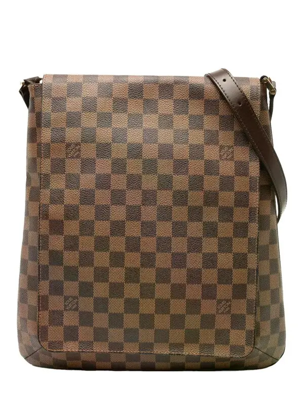 LOUIS VUITTON 2004 Damier Ebene Musette Salsa Gm - Brown