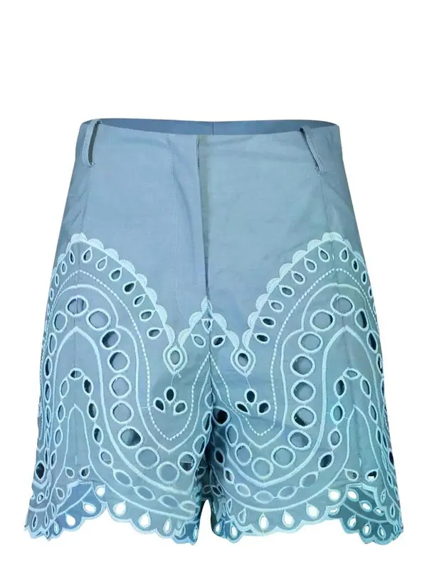 Charo Ruiz Ibiza Dune Cut-out Shorts - Blue