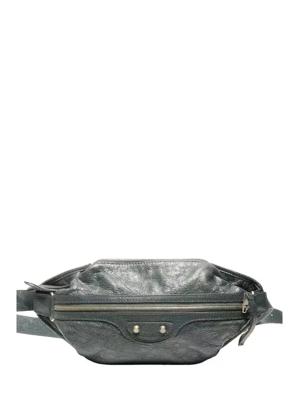 Balenciaga 2000-2020s Leather Belt Bag - Grey