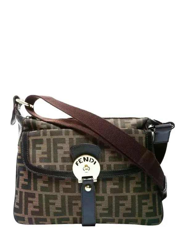 Fendi Zucca Monogram Cross Body Bag - Brown
