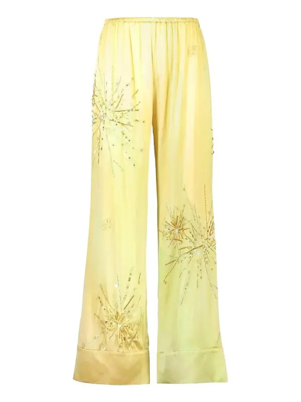 Bernadette Louis Sparkle-embroidery Trousers - Yellow