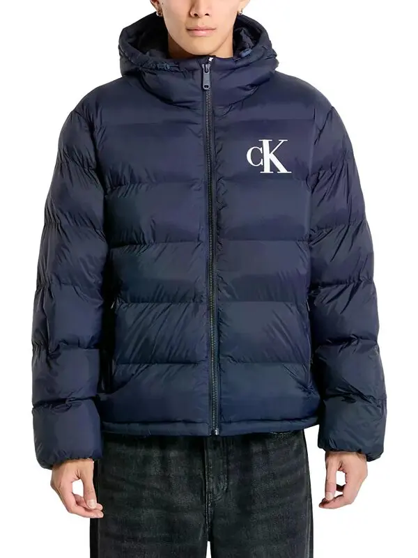 Calvin Klein Monogram Puffer Jacket - Blue