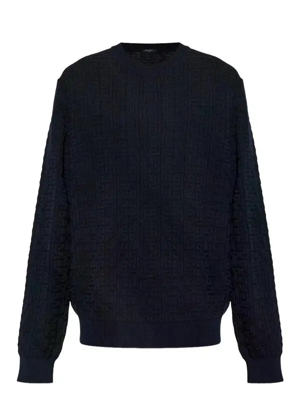 Balmain Logo-motif Sweater - Blue