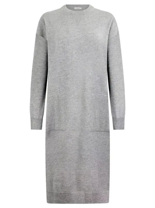 Peserico Long-sleeve Midi Dress - Grey