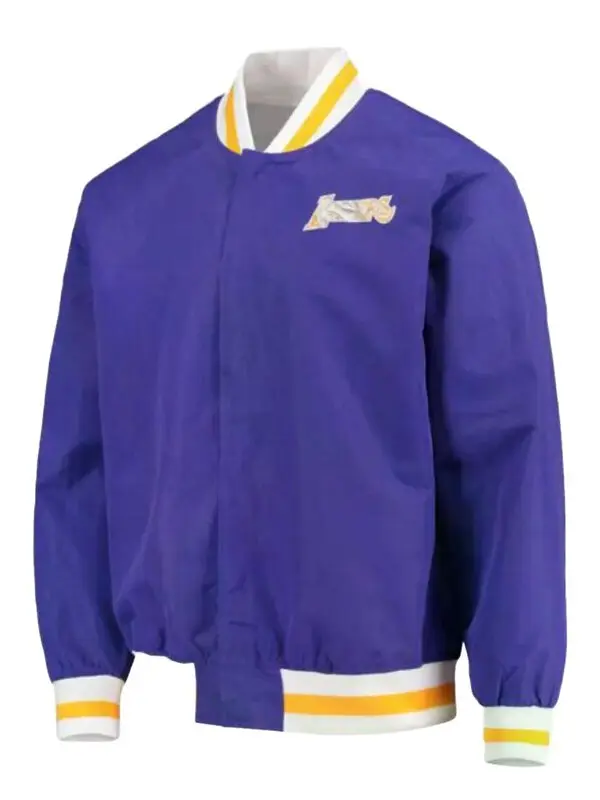 Mitchell & Ness Nba X Los Angeles Lakers 75th Anniversary Bomber Jacket - Purple