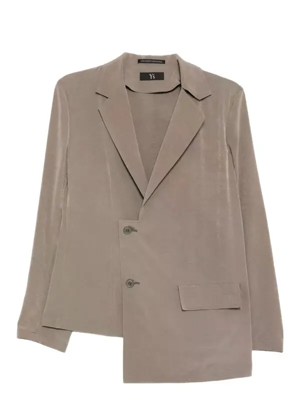 Y’s Asymmetric-hem Blazer - Neutrals