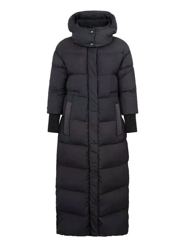 Peserico Padded Hooded Coat - Black