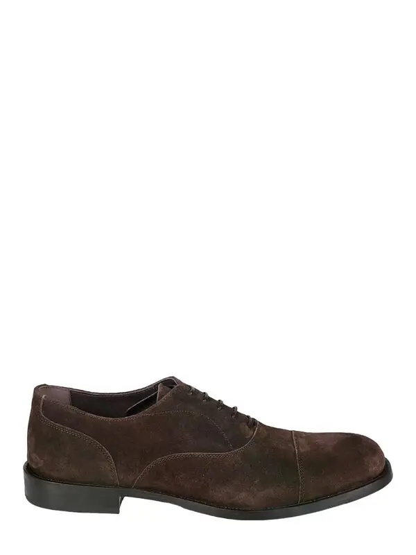 BALDININI Cap-toe Suede Derby Shoes - Brown