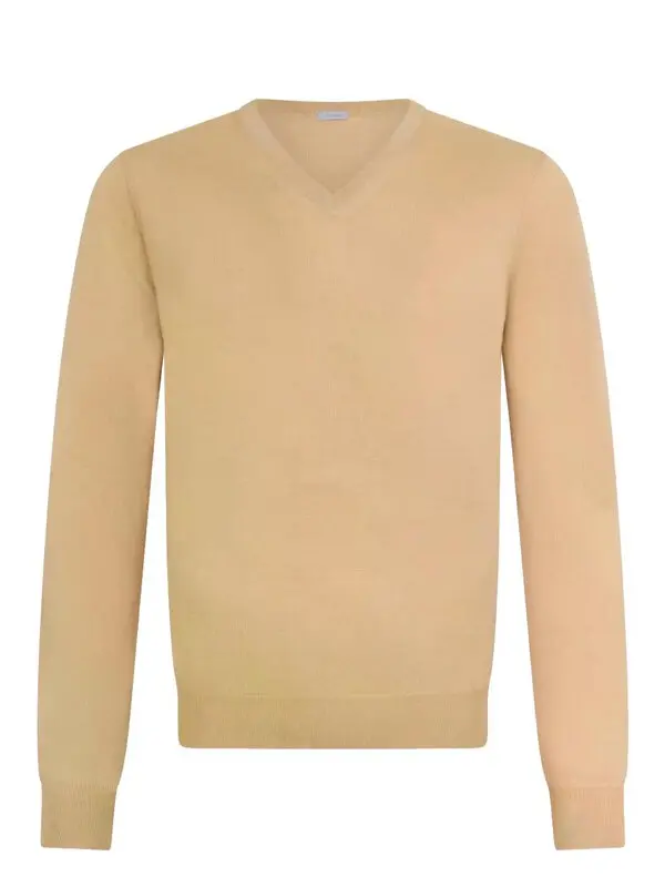 Malo V-neck Long Sleeve Sweater - Neutrals