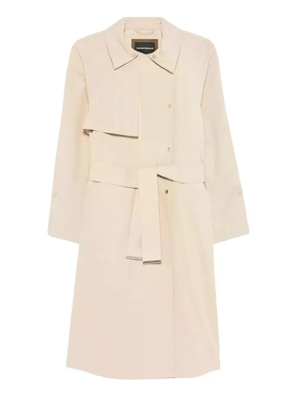 Emporio Armani Belted Coat - Neutrals