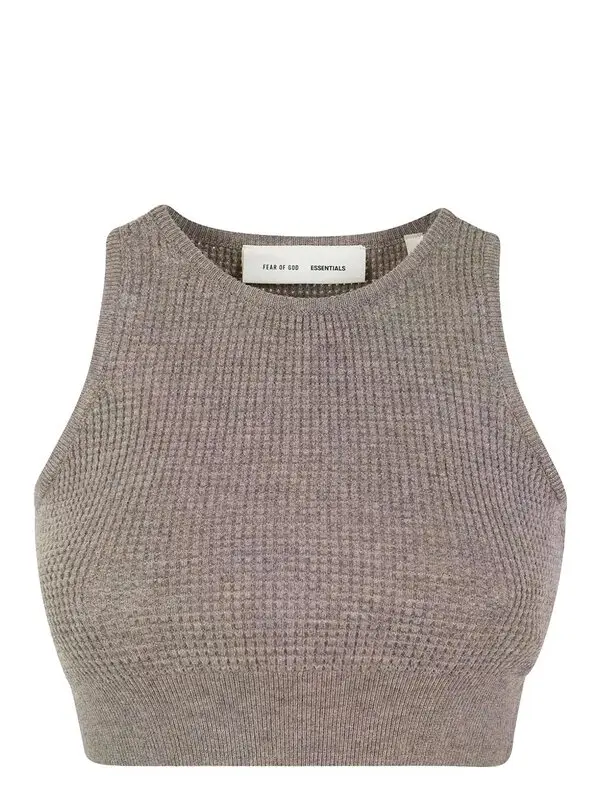 Fear Of God Waffle-knit Sleeveless Top - Neutrals