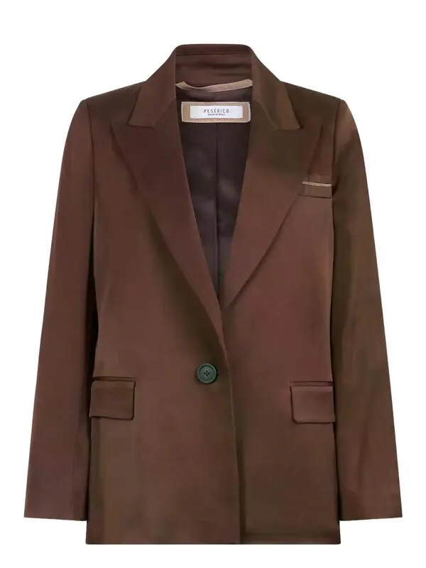 Peserico Satin Blazer - Brown