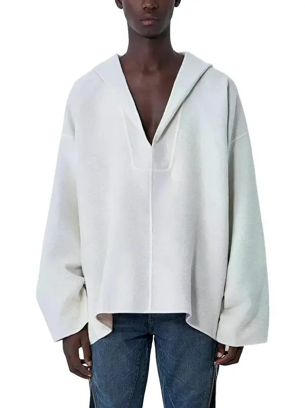 Rick Owens Hooded Sweater - Neutrals