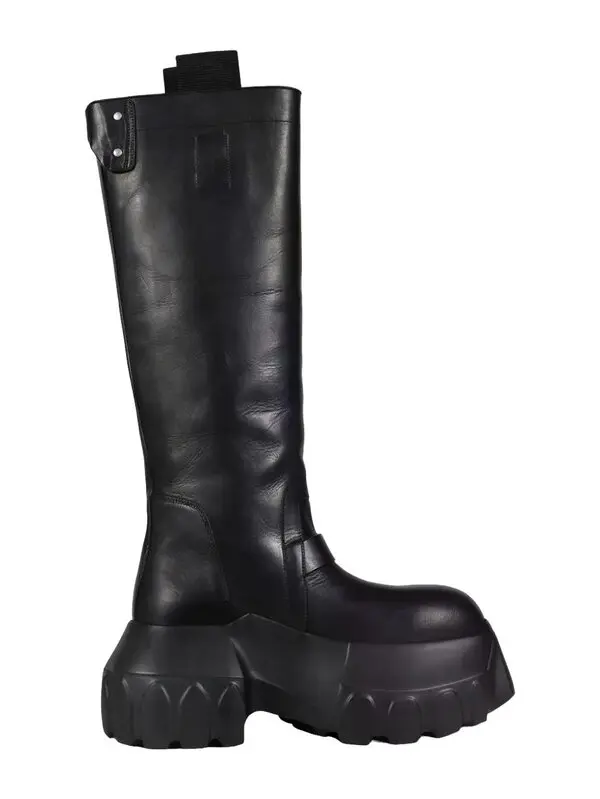 Rick Owens Leather Knee-high Boots - Black
