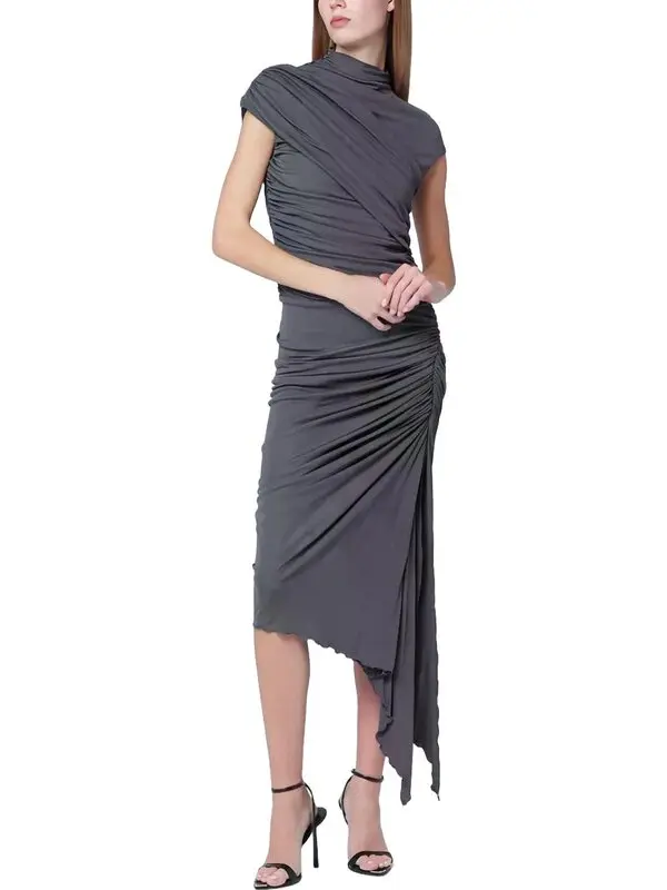 FRANCESCO MURANO Draped Midi Dress - Grey